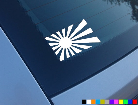 JDM Flag RISING SUN Car Sticker Decal Vinyl Bumper Window - Etsy