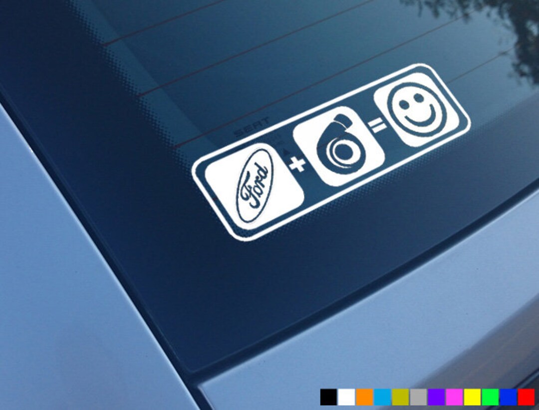 FORD + BOOST = Smiles Car Sticker Decal Vinyl Bumper Window Funny ...