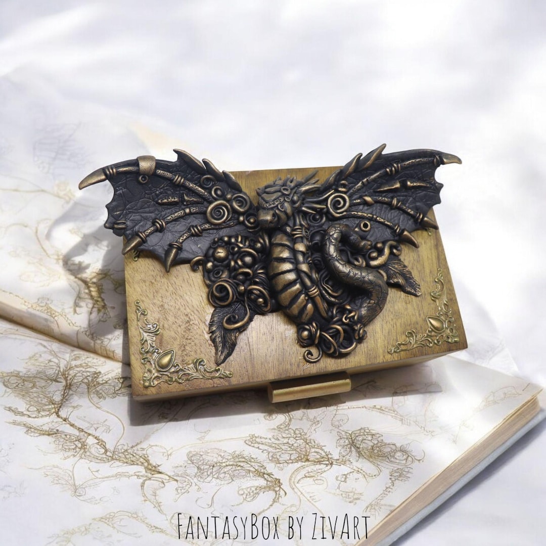 Handmade Fantasy Treasure Chest - Dragon Decor - Magic Storage Box - Etsy