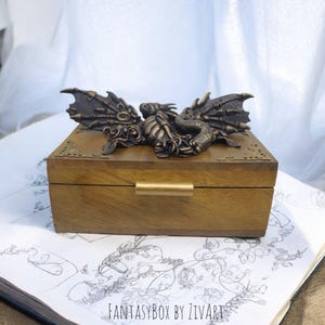 Handmade Fantasy Treasure Chest - Dragon Decor - Magic Storage Box - Etsy
