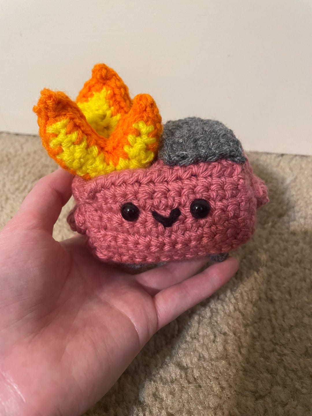 Crochet Dumpster Fire Amigurumi Plushie - Etsy