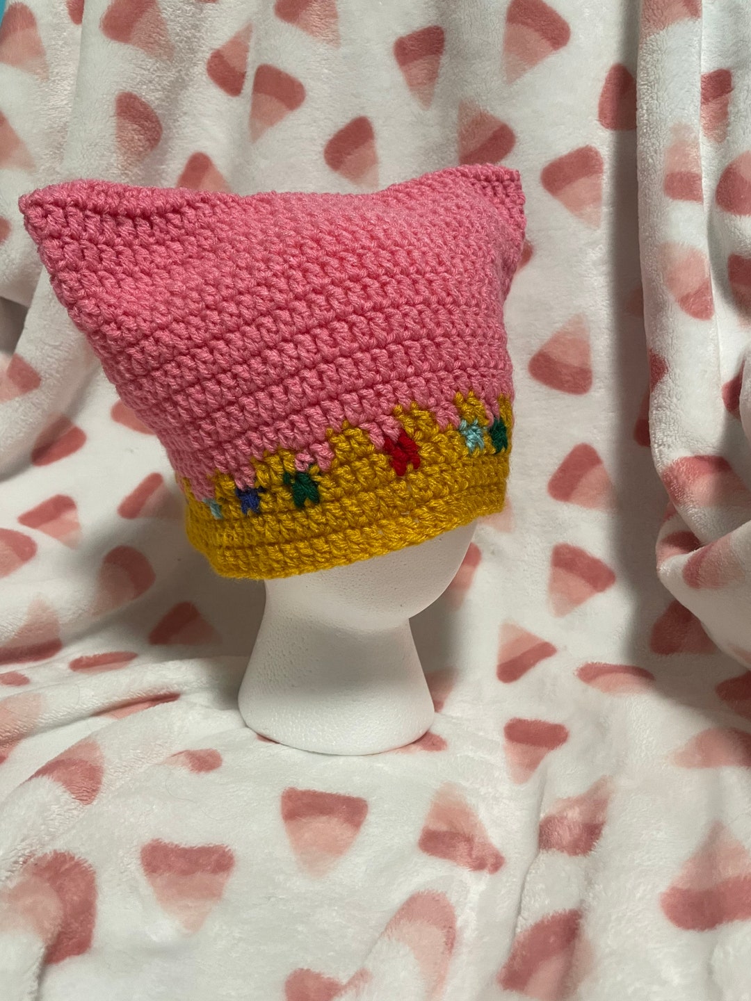 Technoblade Crochet Cat Beanie - Etsy