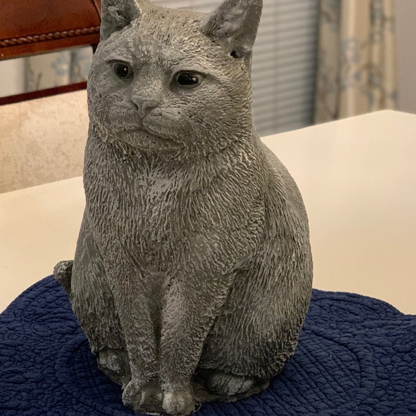 Concrete Cement Cat Statue - Etsy