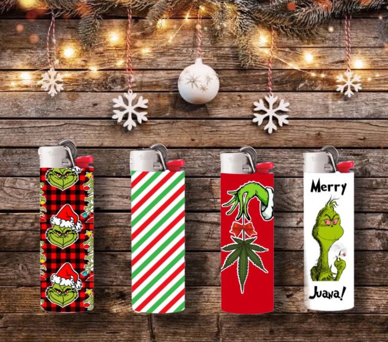 Cute Lighter Decal Wrap Sticker Grinch please Read - Etsy