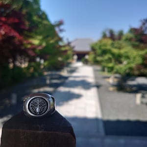 Japanese Kamon Ring Silver Handmade Japanese Signet Ring Mens Japanese ...