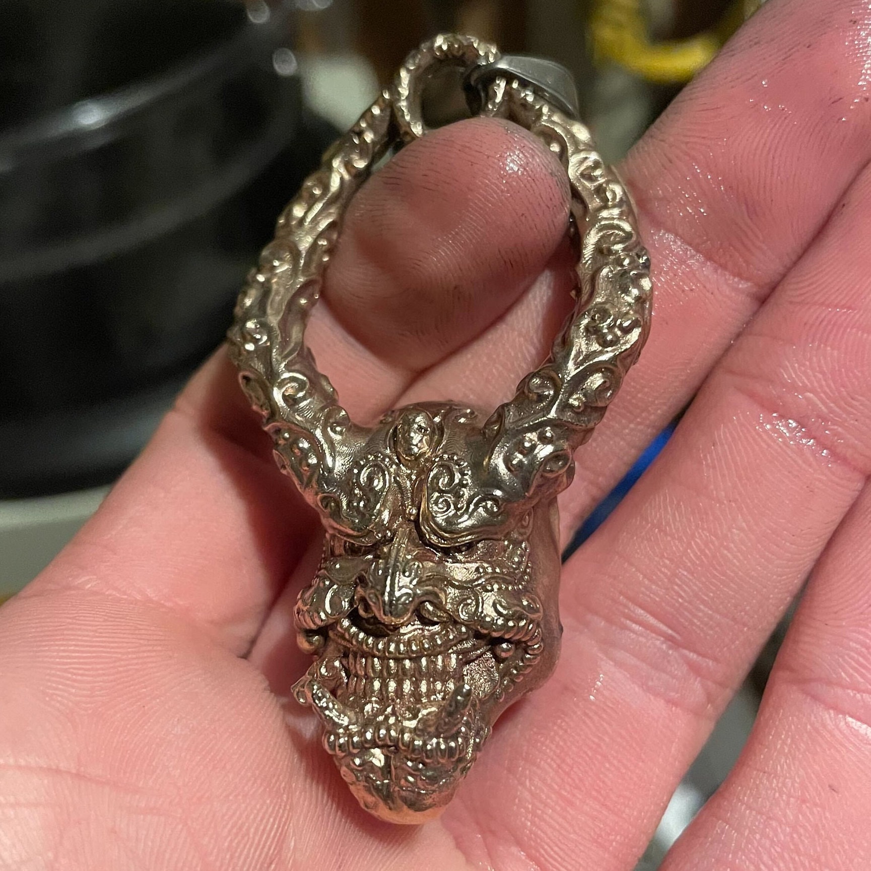 The Cursed Mask of Shuten Doji - Japanese Shinto Oni Pendant | Men's ...