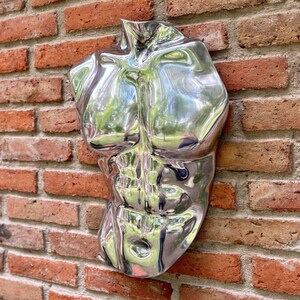 Metal Bust Wall Art Life Size – Modern Sculpture for Home, Living Room ...