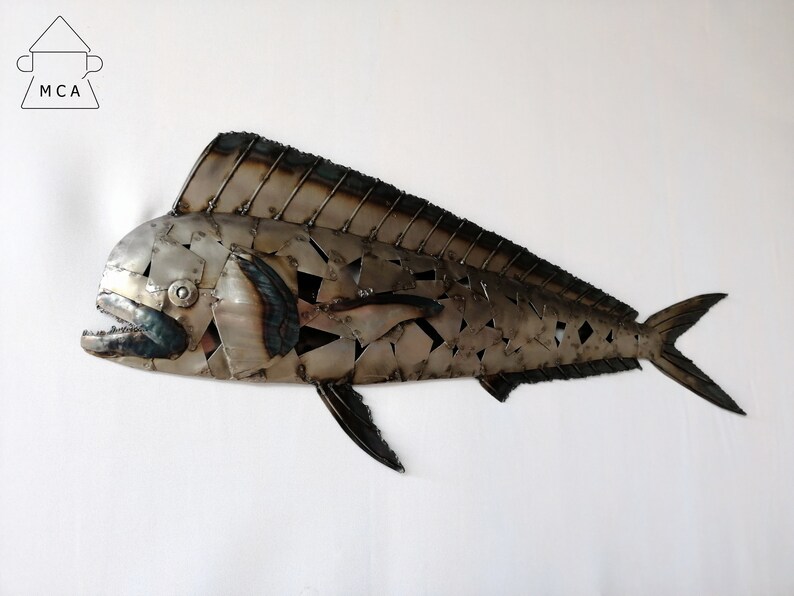 Gold Fish Sculpture Gold Fish Metal Wall Fish Craft Sculpture | Etsy