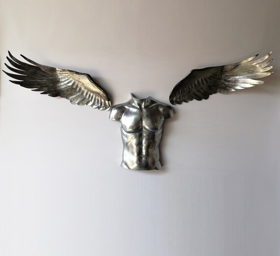 Metal Angel Man Torso Metal Human Sculpture Chest Torso | Etsy