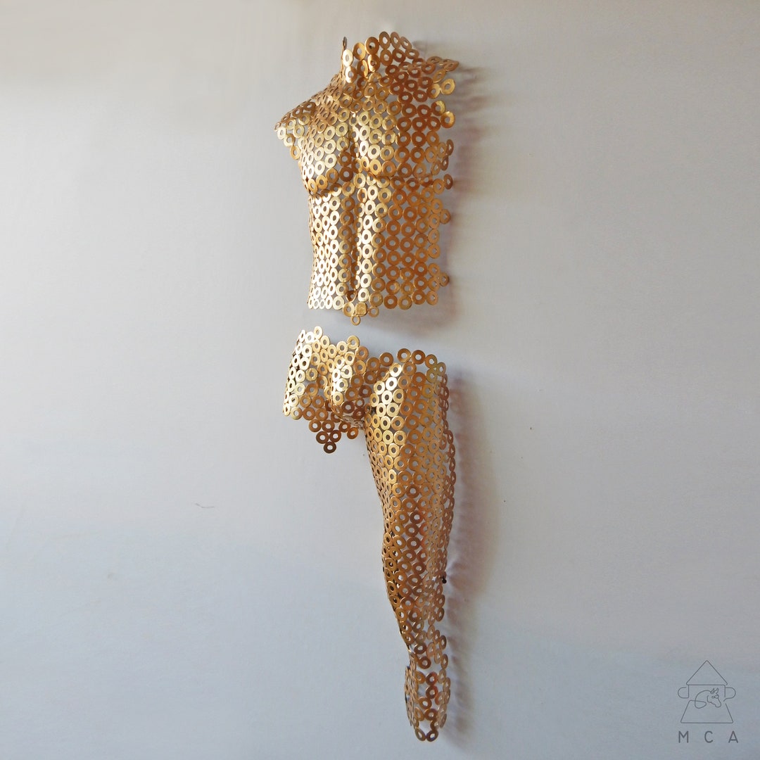 Torso Golden Life-size Metal Torso Sculpture: Stunning Art for Home ...