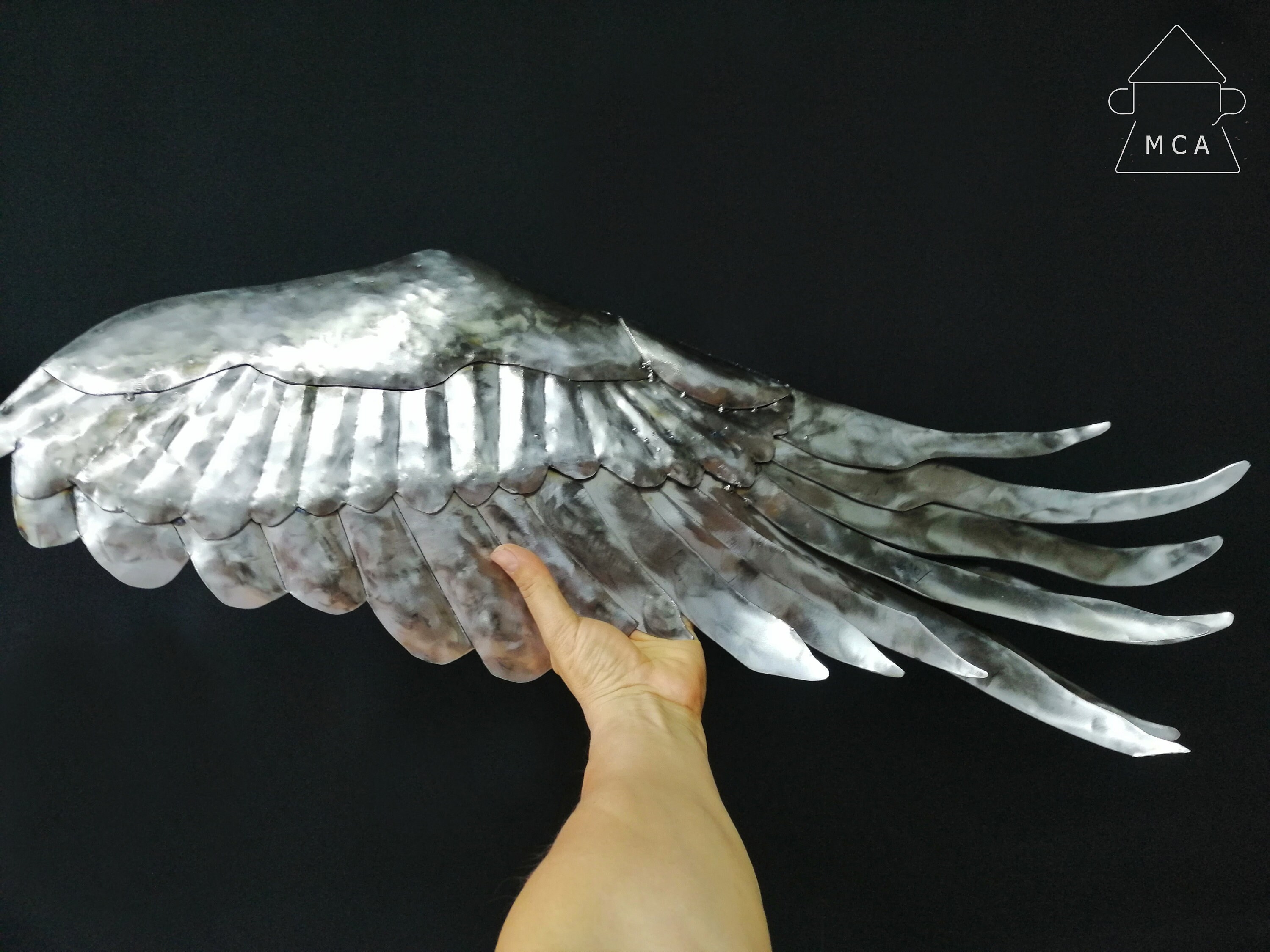 Metal Torso Metal Angel With Wings Abstract Sculpture With - Etsy