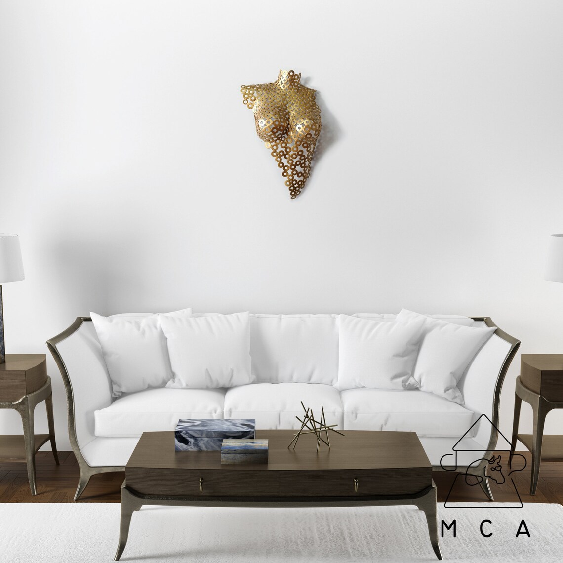 Torso Doodle Abstract Sculpture Metal Art Torso Interior Decor - Etsy