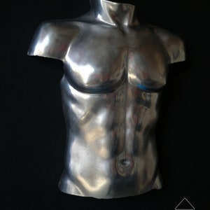 Metal Torso in Aluminum Abstract Sculpture Metal Torso of a Man ...