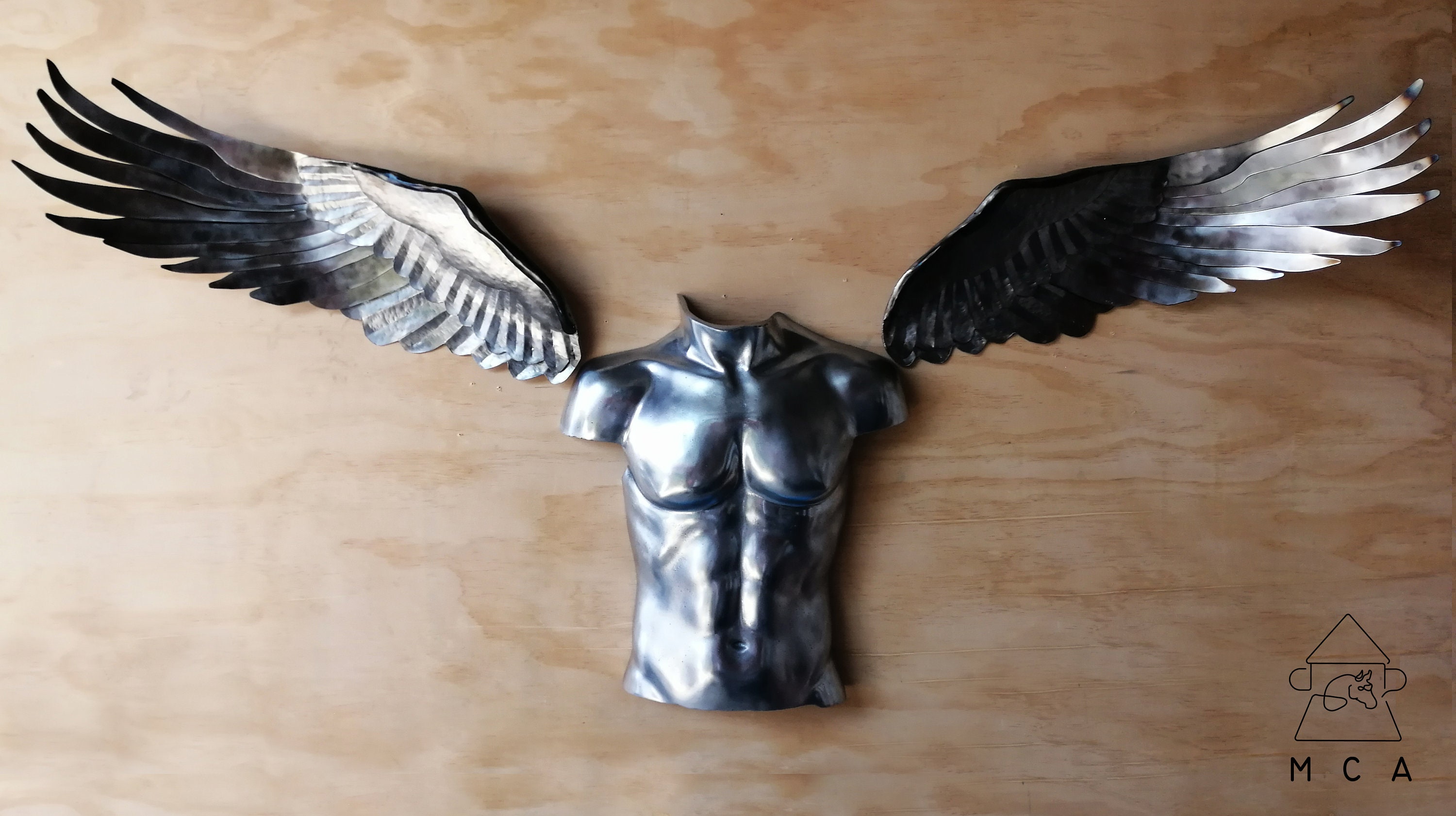 Metal Angel Man Torso Metal Human Sculpture Chest Torso Abstract ...