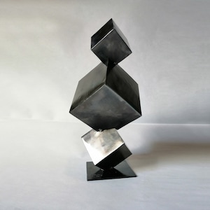 Cubes Metal Sculpture, Metal Cube Sculpture by Mundoconarte - Etsy