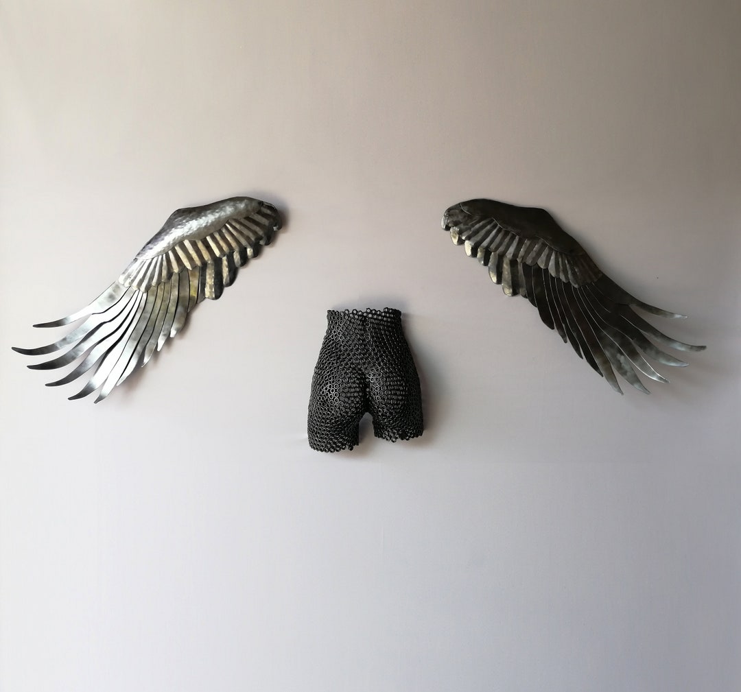 Angel Piece Metal Angel Sculpture Angel Body Torso With Wings Bust With ...