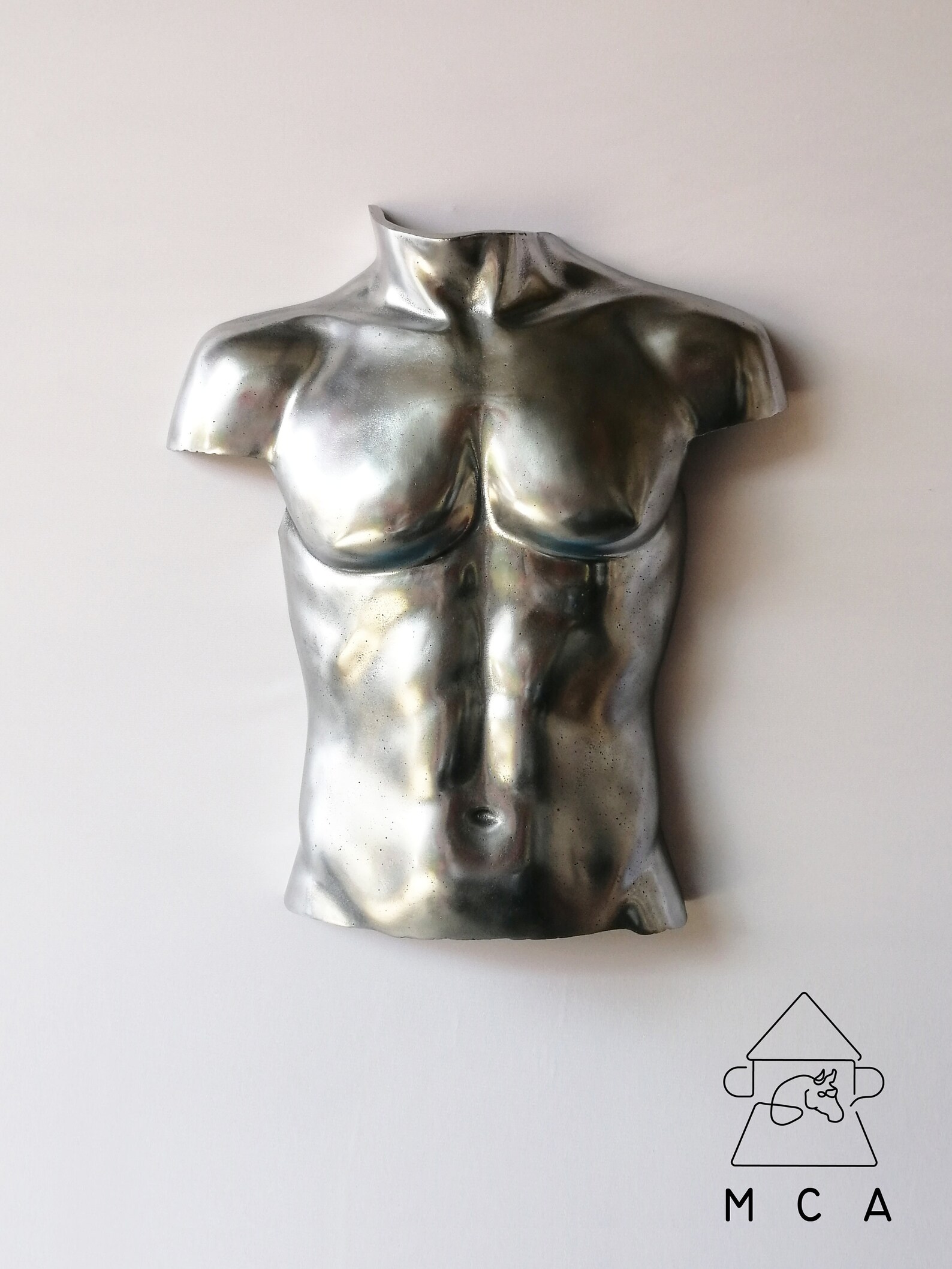 Metal Torso in Aluminum Abstract Sculpture Metal Torso of a - Etsy