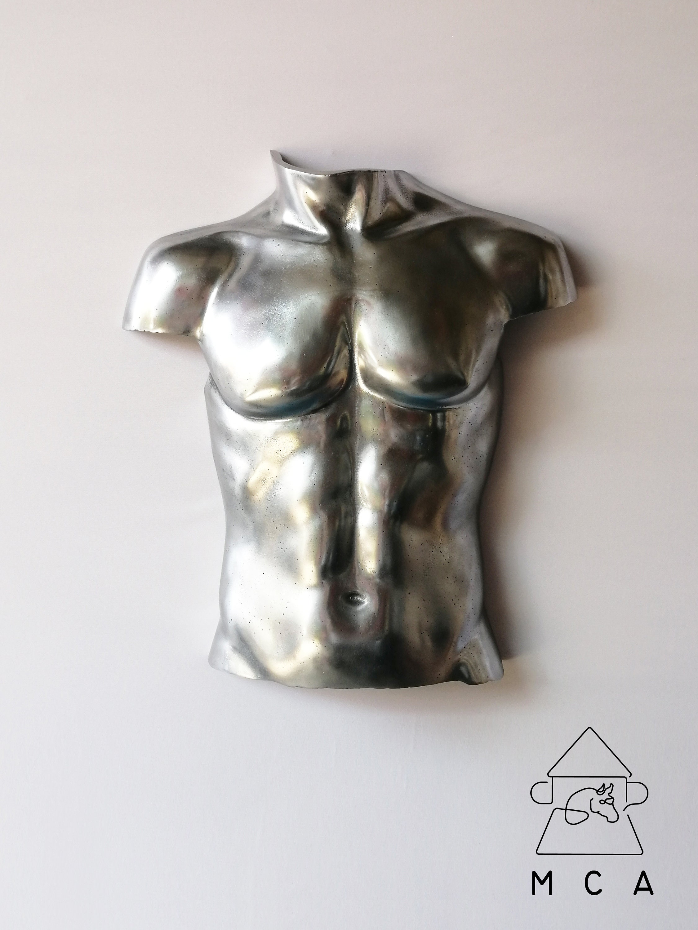 Metal Torso in Aluminum Abstract Sculpture Metal Torso of a - Etsy