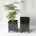 Pair of Industrial Style Metal Square Pots / Acero Corten / Perfect ...