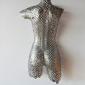 Metal Sculpture, Feminine Elegance for Wall, Modern Metal Woman Art ...