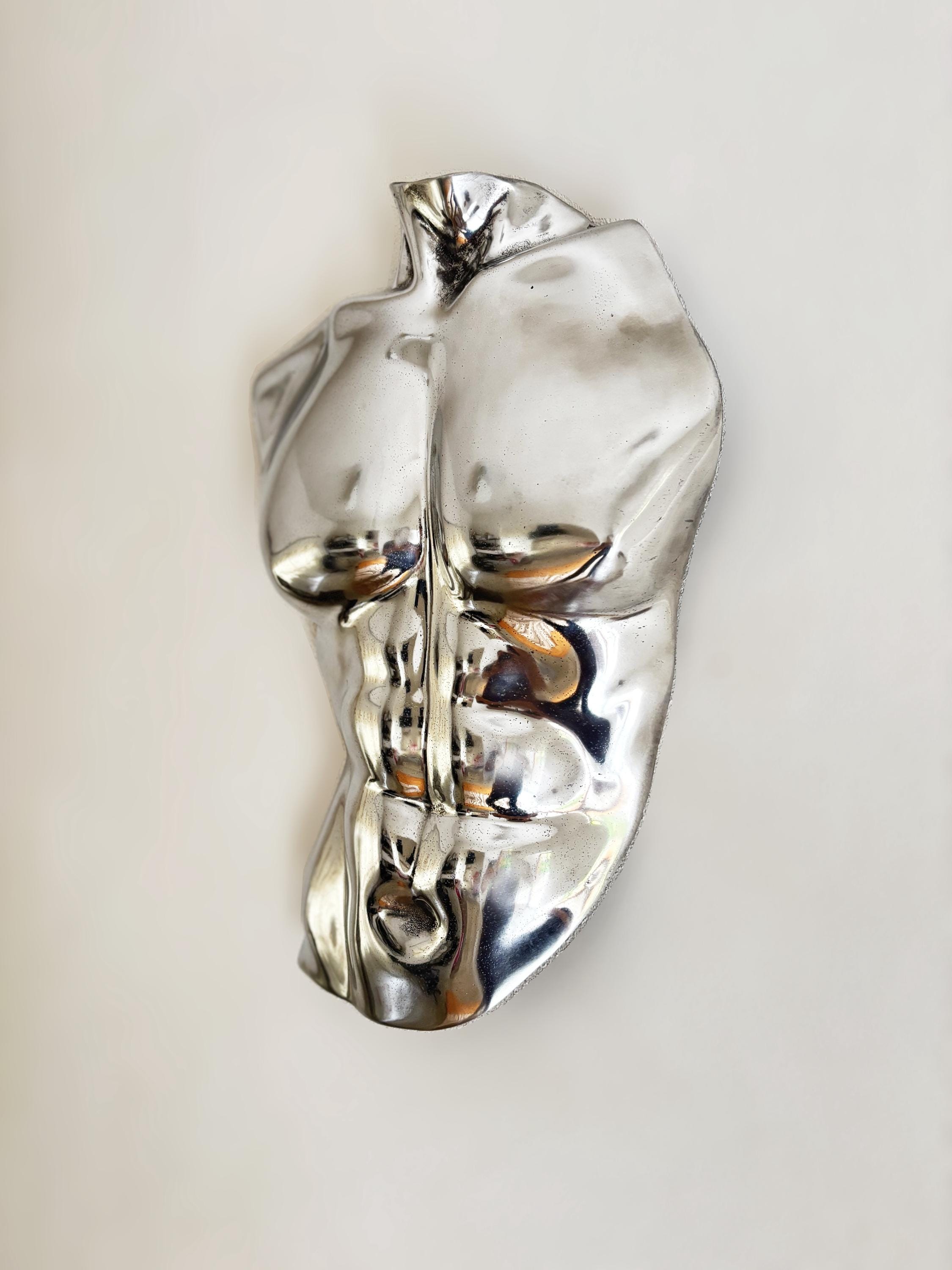 Metal Bust Wall Art Life Size – Modern Sculpture for Home, Living Room ...