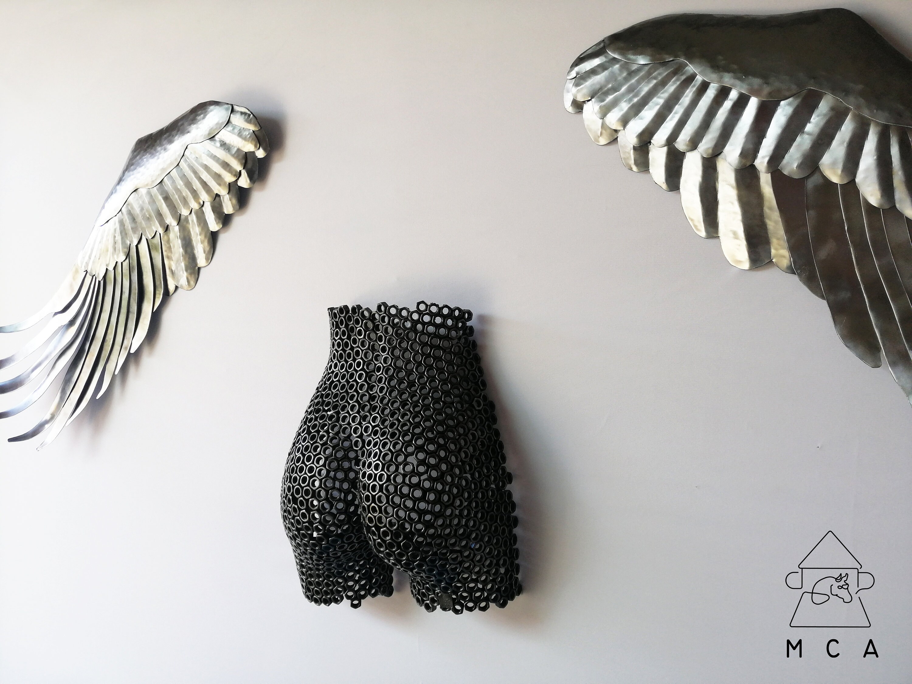 Angel Piece Metal Angel Sculpture Angel Body Torso With Wings - Etsy