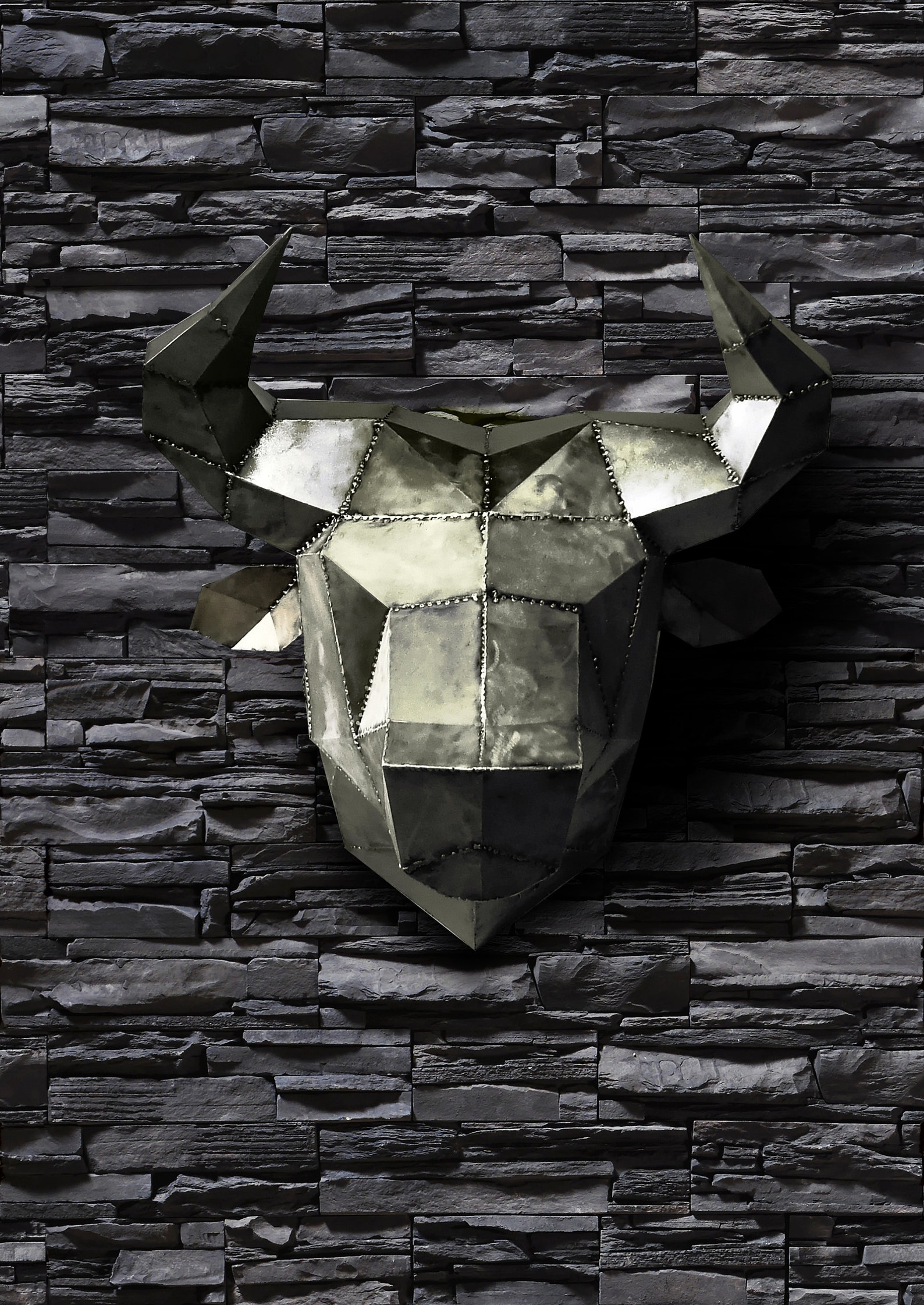 Metal bull Bull sculpture Metal sculpture bull Head of bull | Etsy