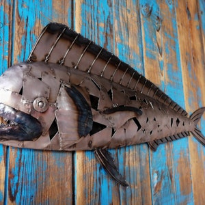 Gold Fish Sculpture Gold Fish Metal Wall Fish Craft Sculpture Indoor ...