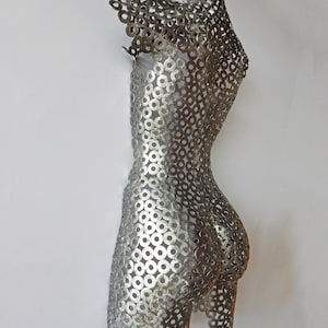 Metal Sculpture, Feminine Elegance for Wall, Modern Metal Woman Art ...