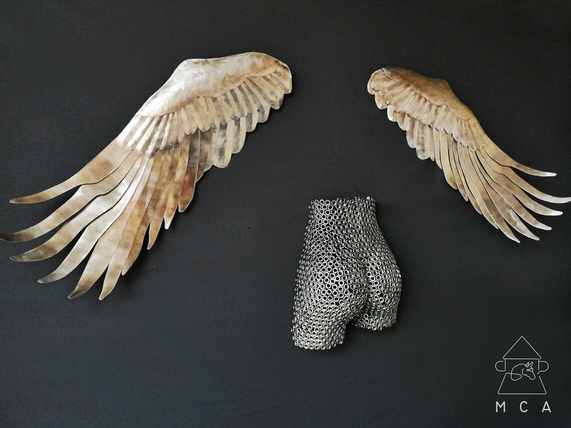 Angel Piece Metal Angel Sculpture Angel Body Torso With Wings - Etsy