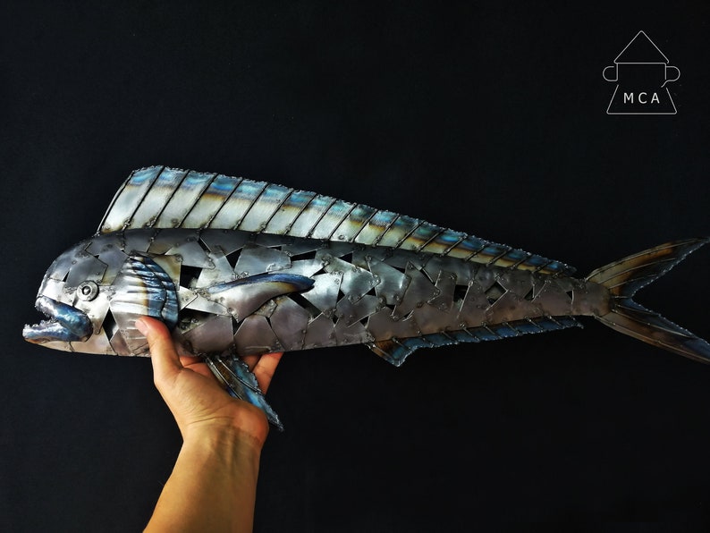 Goldfish Metal Sculpture | 3D Wall Fish | Handcrafted Marine Sculpture ...