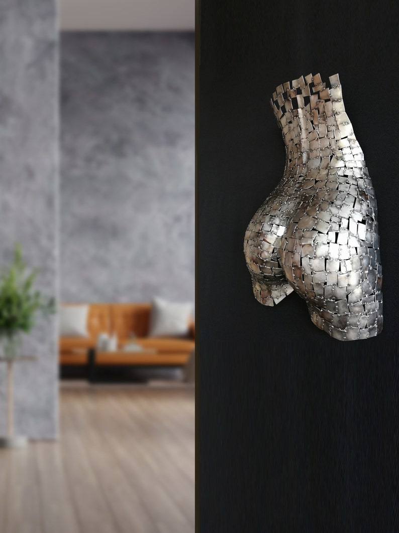 Metal Wall Art Abstract Sculpture Metallic Torso of Woman - Etsy