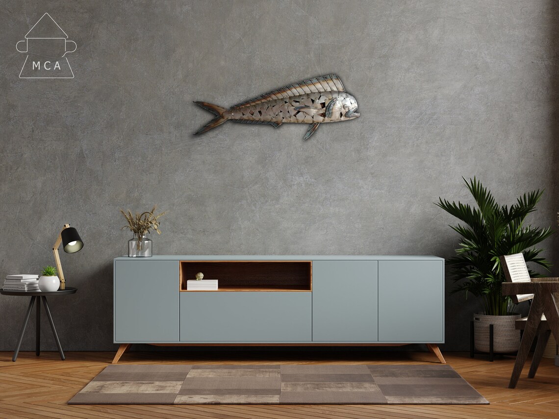 Gold Fish Sculpture Gold Fish Metal Wall Fish Craft Sculpture | Etsy