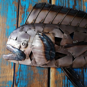 Goldfish Metal Sculpture | 3D Wall Fish | Handcrafted Marine Sculpture ...