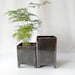 Pair of Industrial Style Metal Square Pots / Acero Corten / Perfect ...