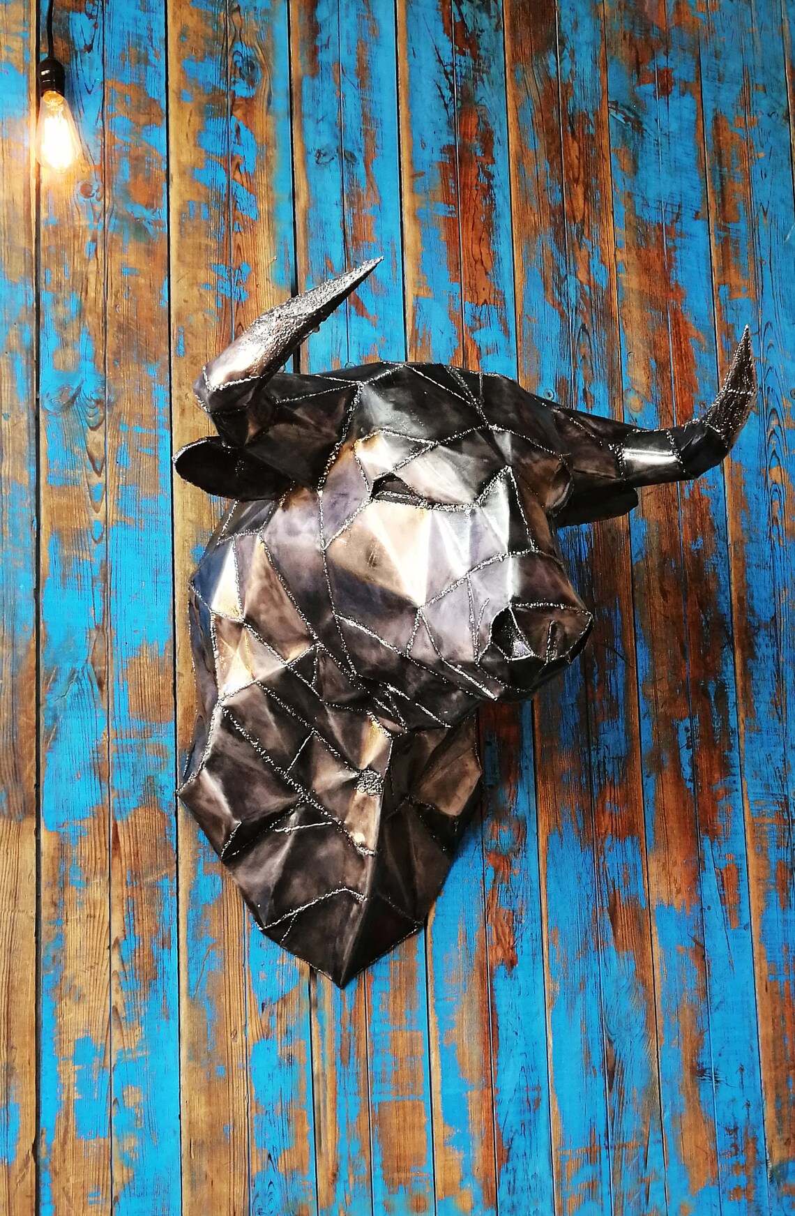 Metal Bull Bull Sculpture De Miura Metal Bull Sculpture | Etsy