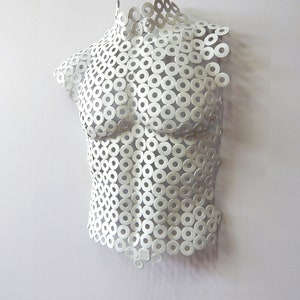 Original Metal Wall Sculpture, Life-size Metal Man Torso, Industrial ...