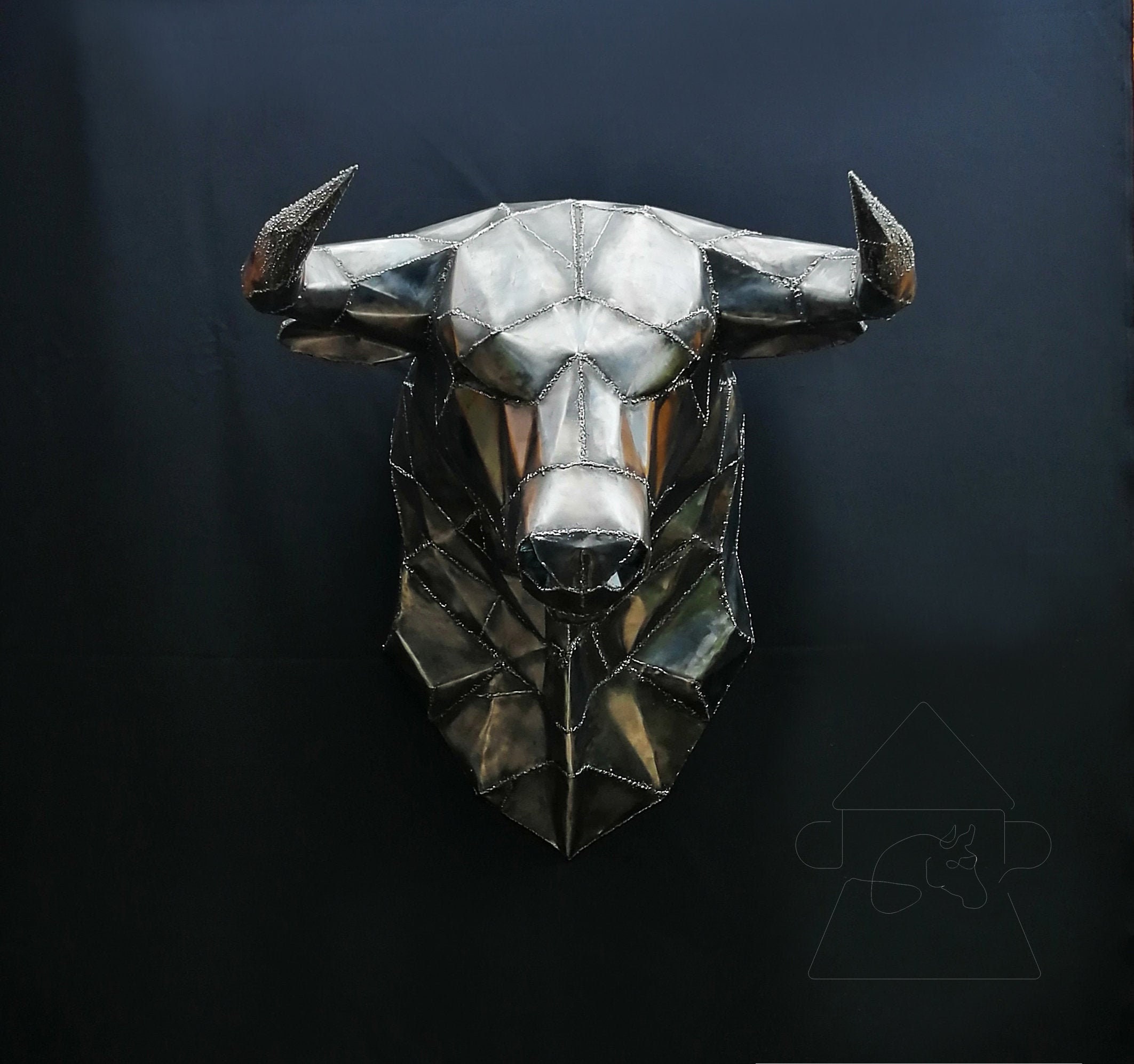 Metal Bull Bull Sculpture De Miura Metal Bull Sculpture | Etsy