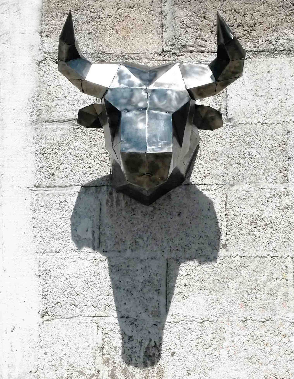 Metal Bull Bull Sculpture Metal Sculpture Bull Head of Bull Artisan ...