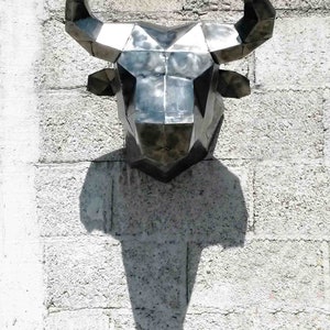 Metal Bull Bull Sculpture Metal Sculpture Bull Head of Bull Artisan ...
