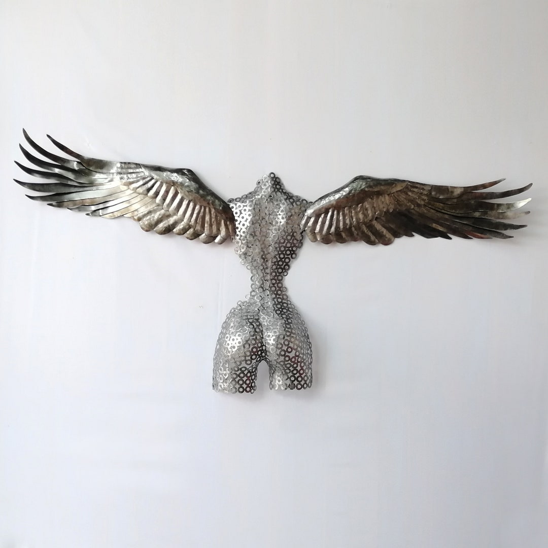 Metal Torso Metal Angel With Wings Abstract Sculpture With Wings ...