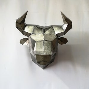 Metal Bull Sculpture: Handmade Bull Head - Unique and Elegant ...