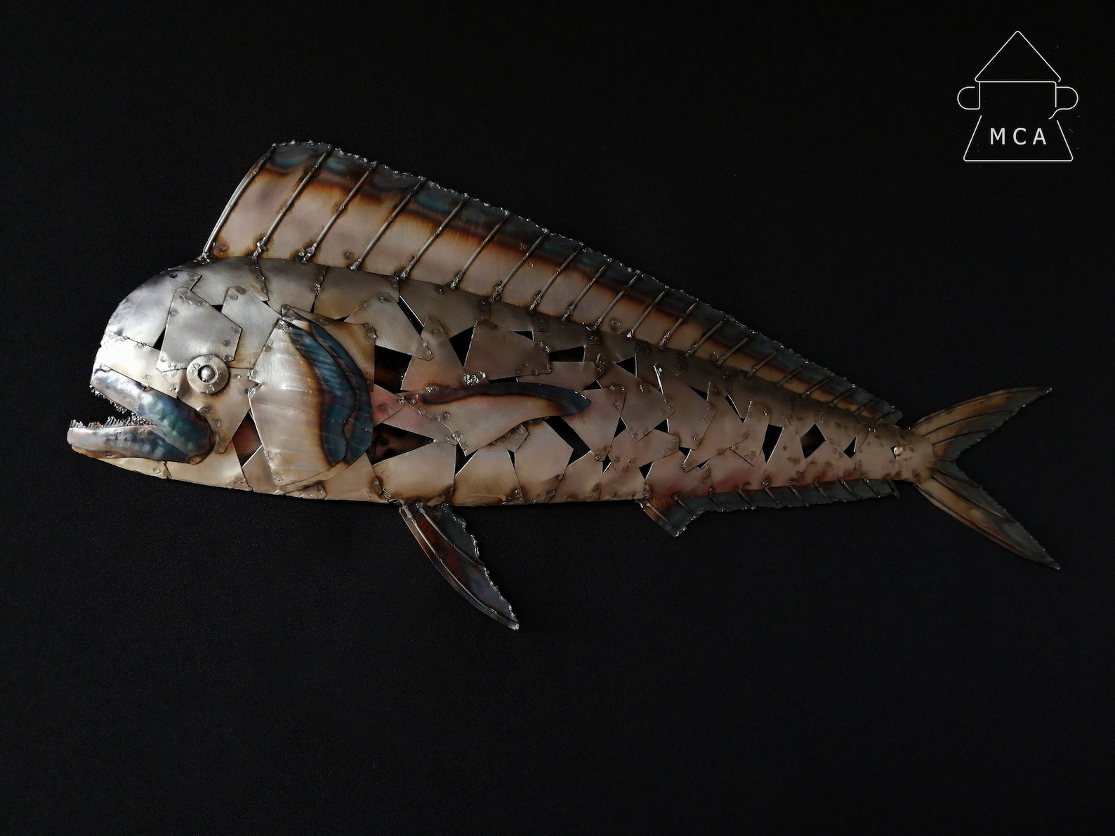 Gold Fish Sculpture Gold Fish Metal Wall Fish Craft Sculpture | Etsy