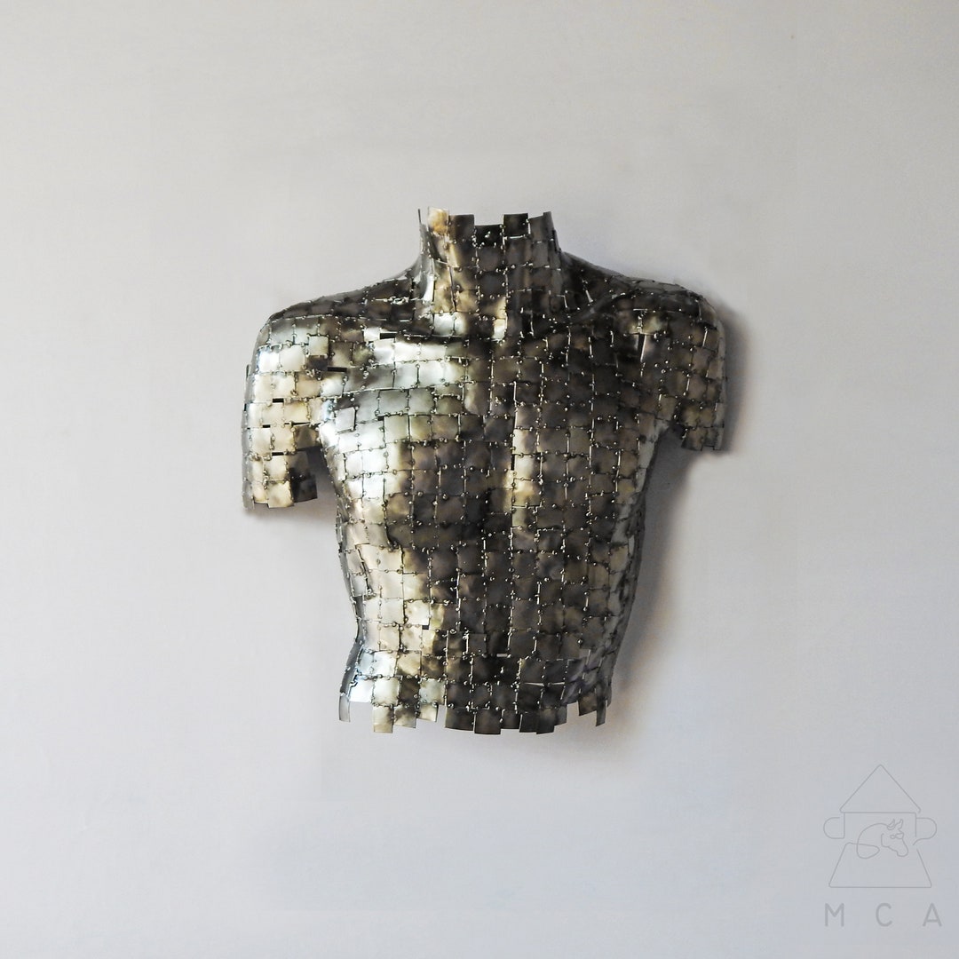 Metal Male Body Sculpture / Metal Male Torso / Wall Sculpture of Male ...