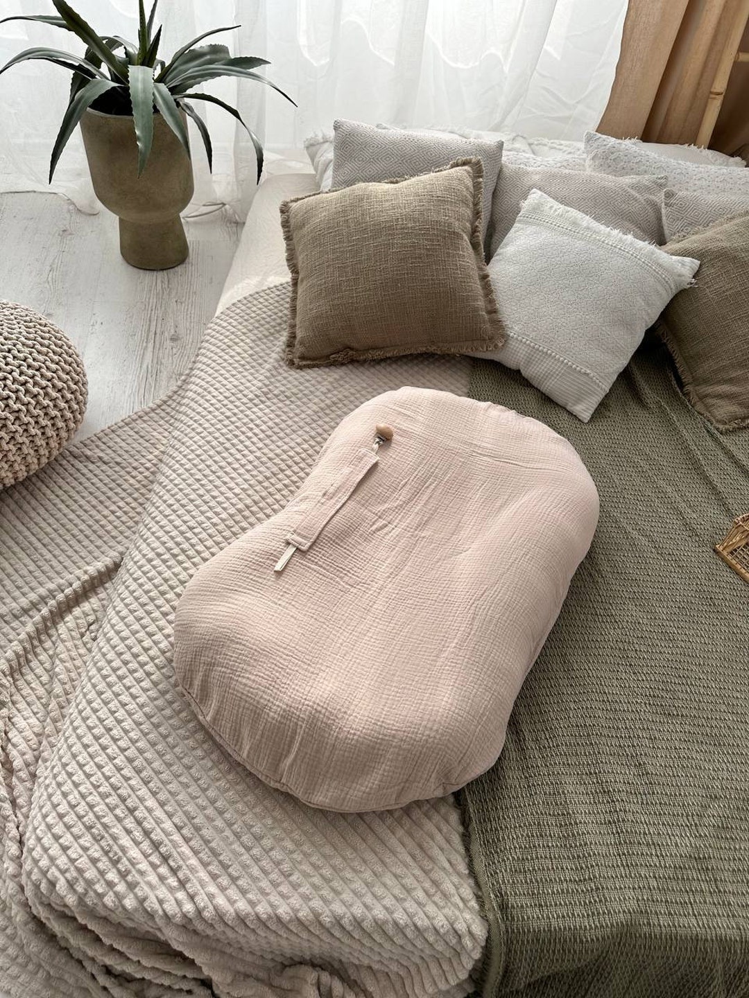 Snuggle Me Organic, MUSLIN Cover for Snuggle Me Organic , Handmade ...