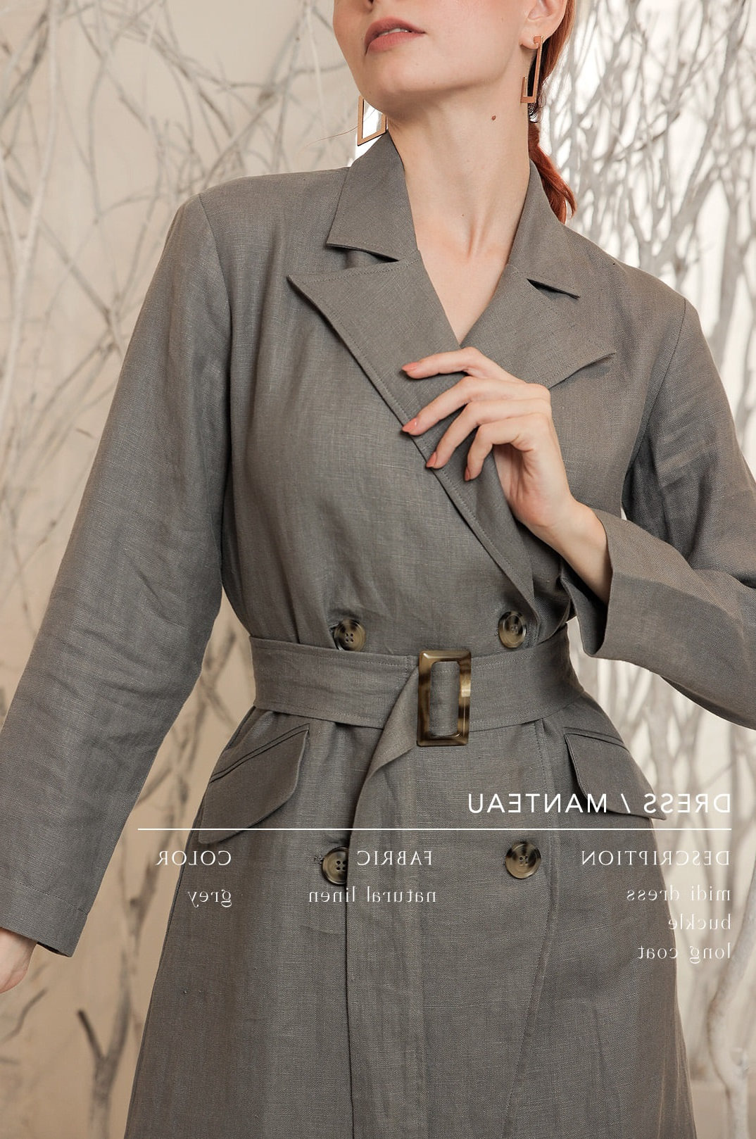 Linen Jacket - Linen Trench Coat - Linen Winter Coat - Women Duster ...