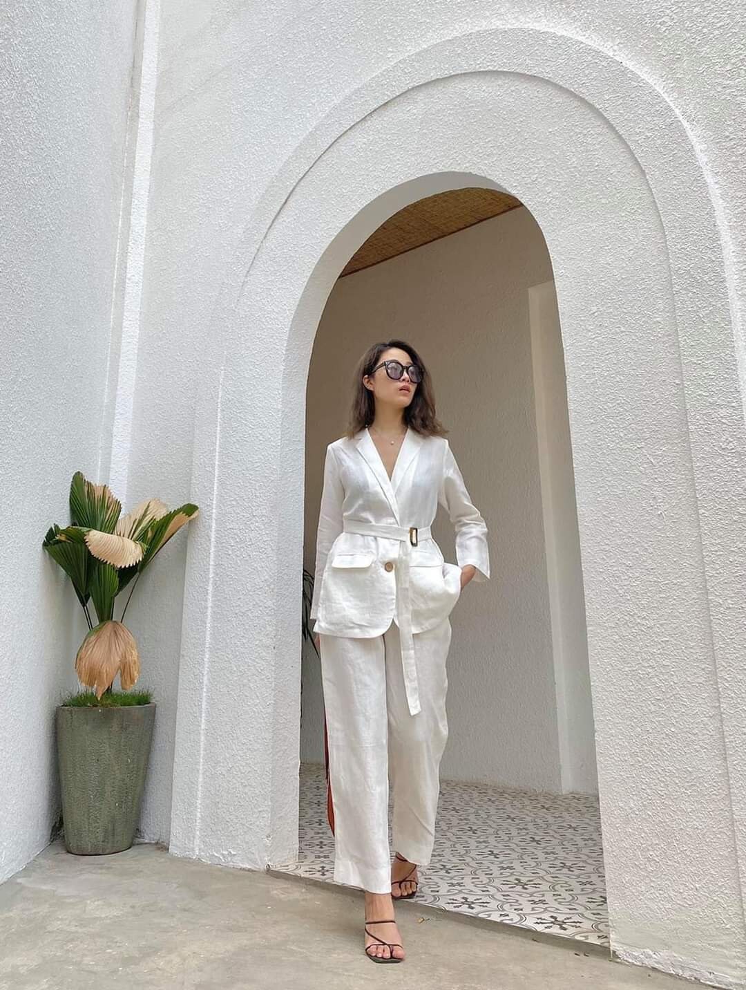 Linen 2 Piece Women Suit - Linen Blazer - Tailor Linen Suit Jacket ...