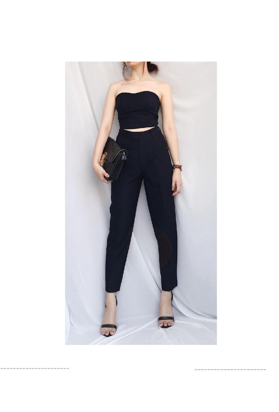 High Waisted Silk Pants in Black - Straight Leg Silk Pants - Linen ...