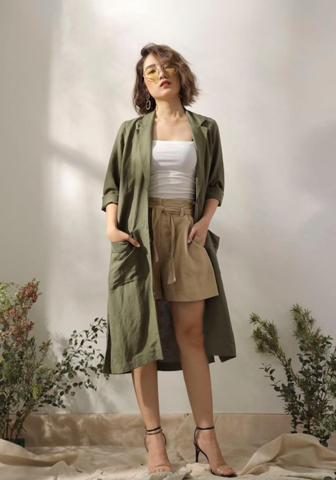 Linen Duster - Linen Cardigan - Women Linen Coat With Pockets - Linen ...
