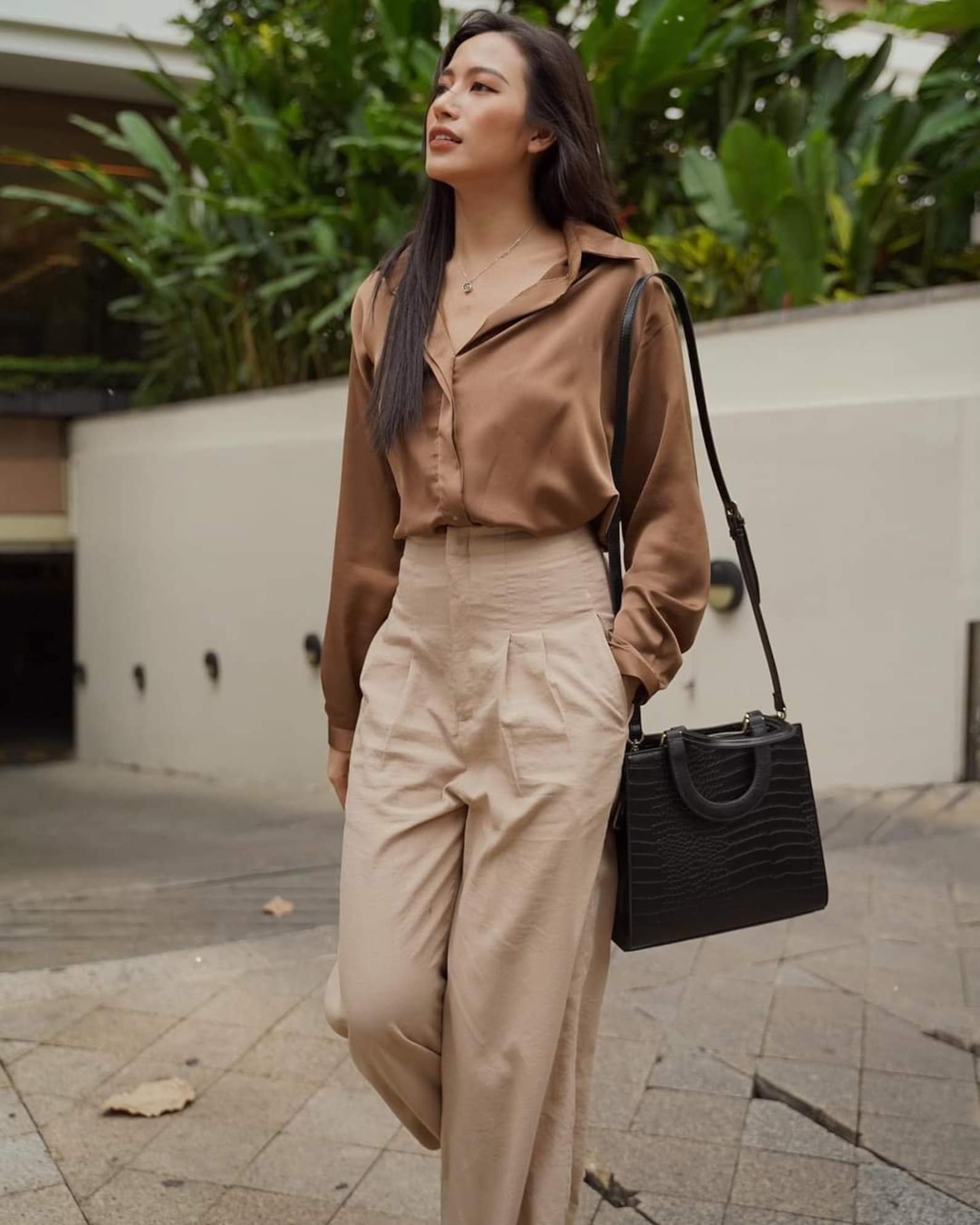Long Sleeve Loose Silk Shirt - Loose Silk Blouse With Collared - Summer ...
